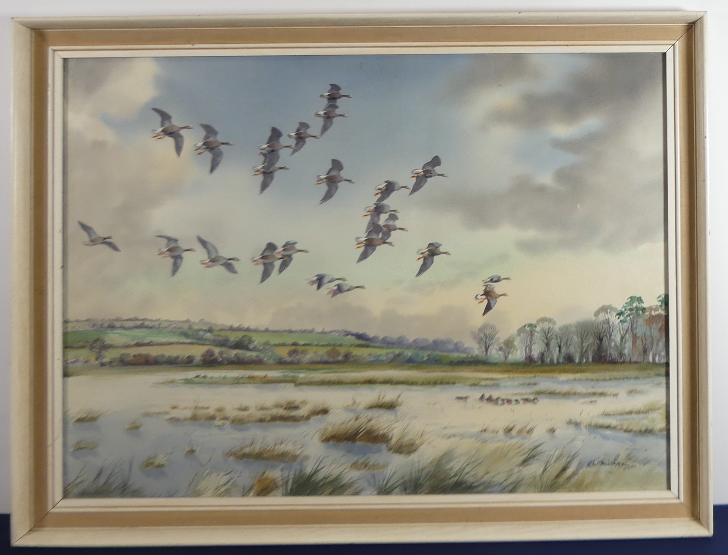 Robert W. Milliken | A greylag goose alighting | MutualArt