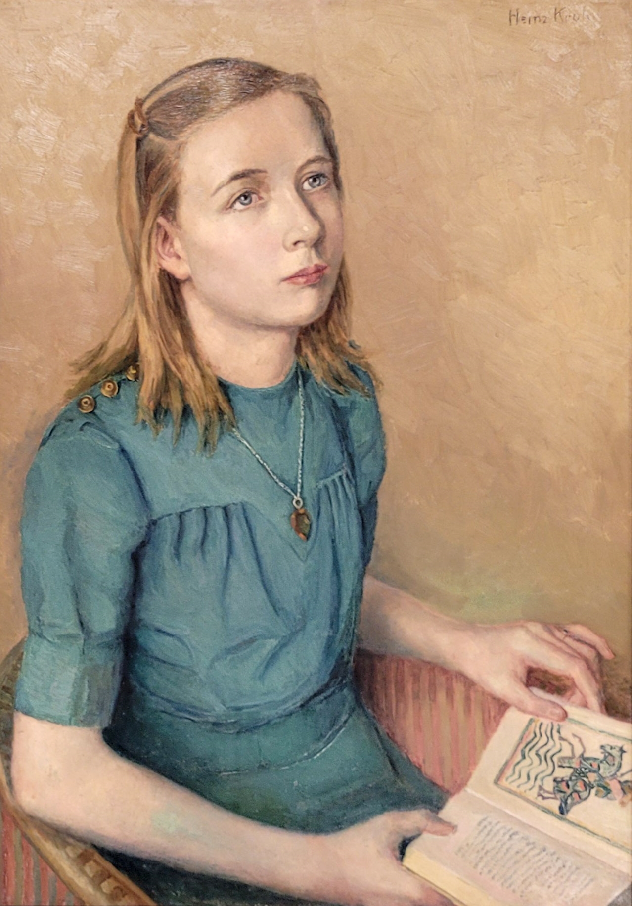 Heinz Kroh | Hella Kroh beim Lesen | MutualArt
