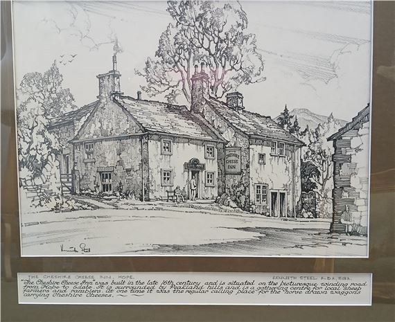 Kenneth Steel | Framed drawing The Old Cheshire Cheese Inn (Edale Road ...