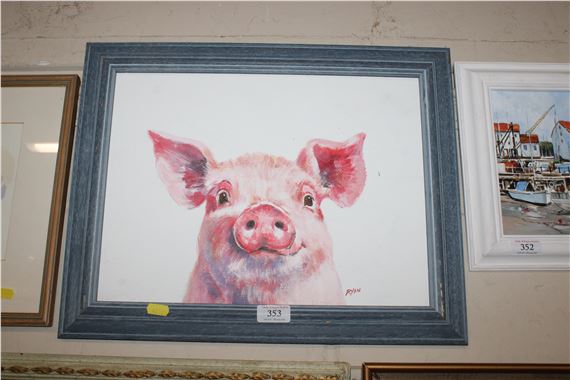 John Ryan | Happy Pig | MutualArt