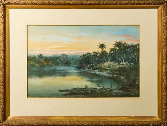 William Joseph Wadham | WILLIAM JOSEPH WADHAM River Sunset A/F | MutualArt