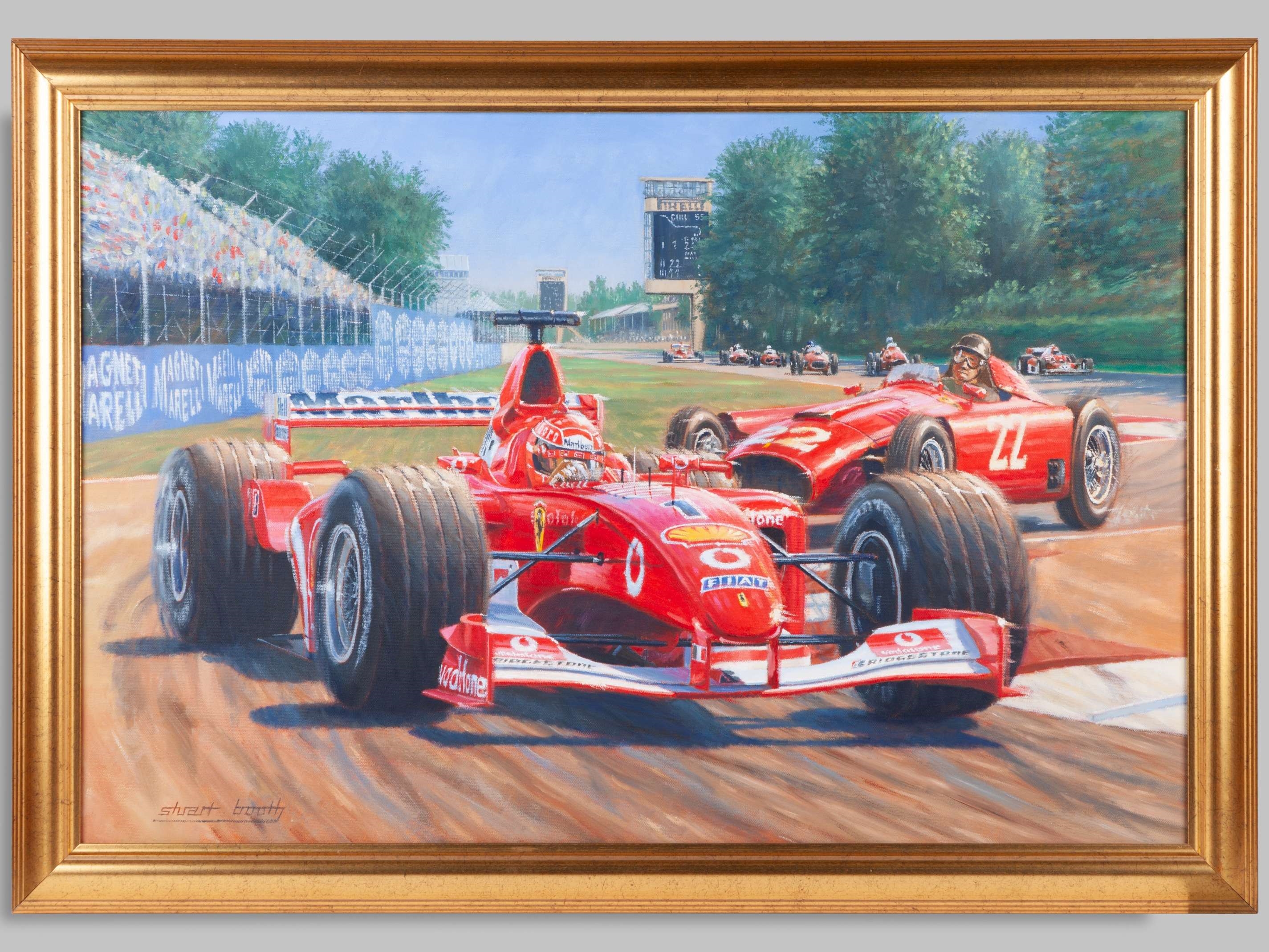 Stuart Booth | Michael Schumacher and parade of Ferraris | MutualArt