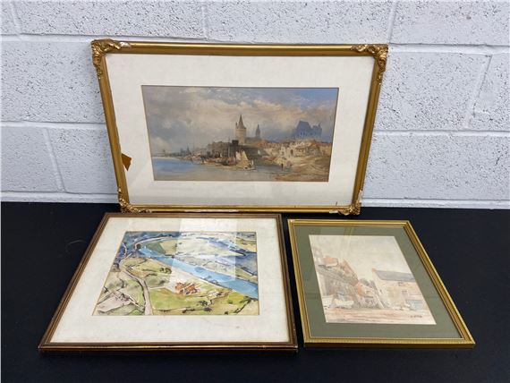 William Callow | Continental harbour town | MutualArt