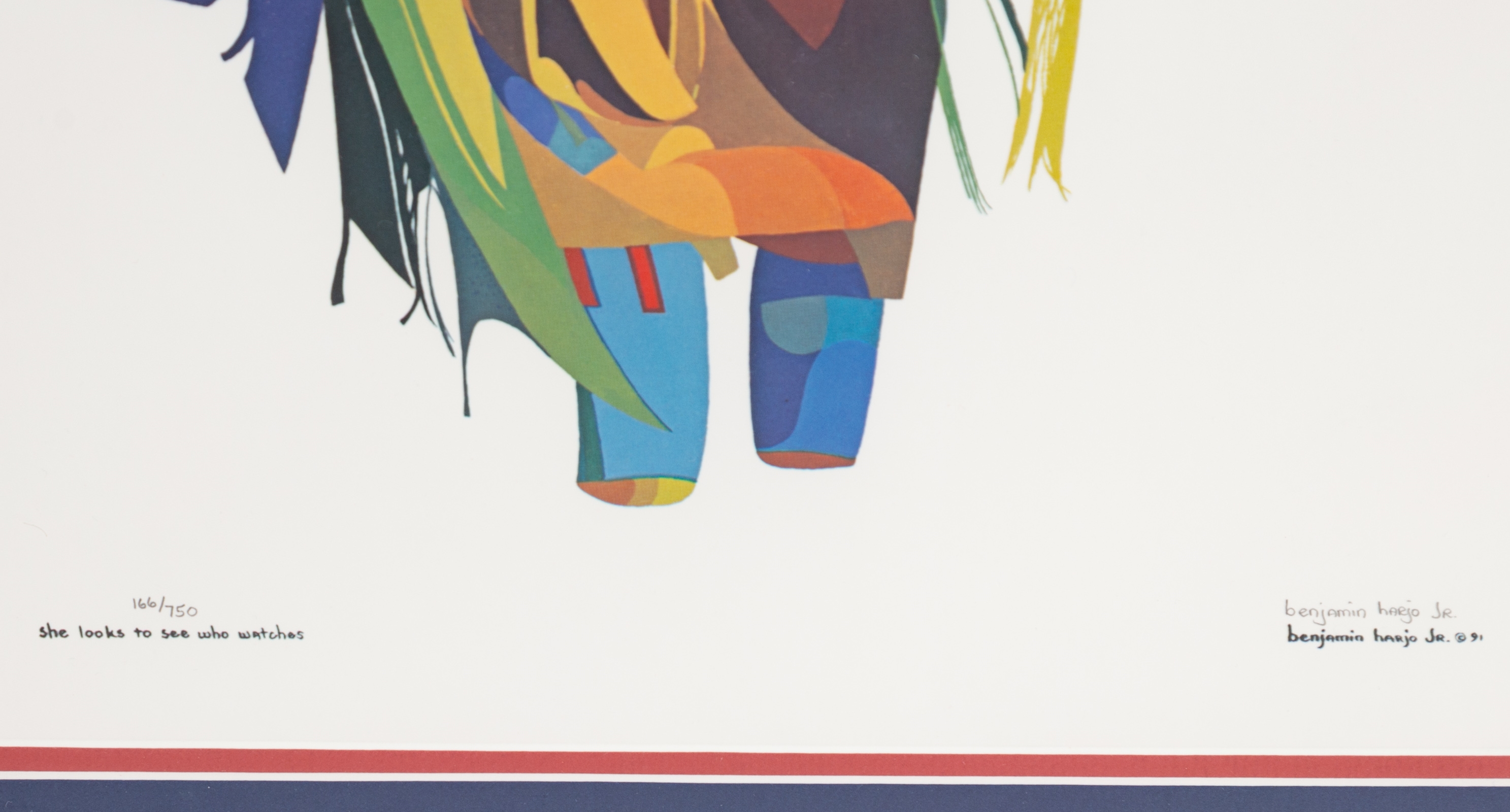 Benjamin Harjo Jr. | She Looks to See Who Watches (1945) | MutualArt