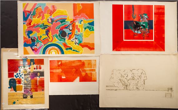 Lee Pate | Five Assorted Abstract Unframed Prints | MutualArt