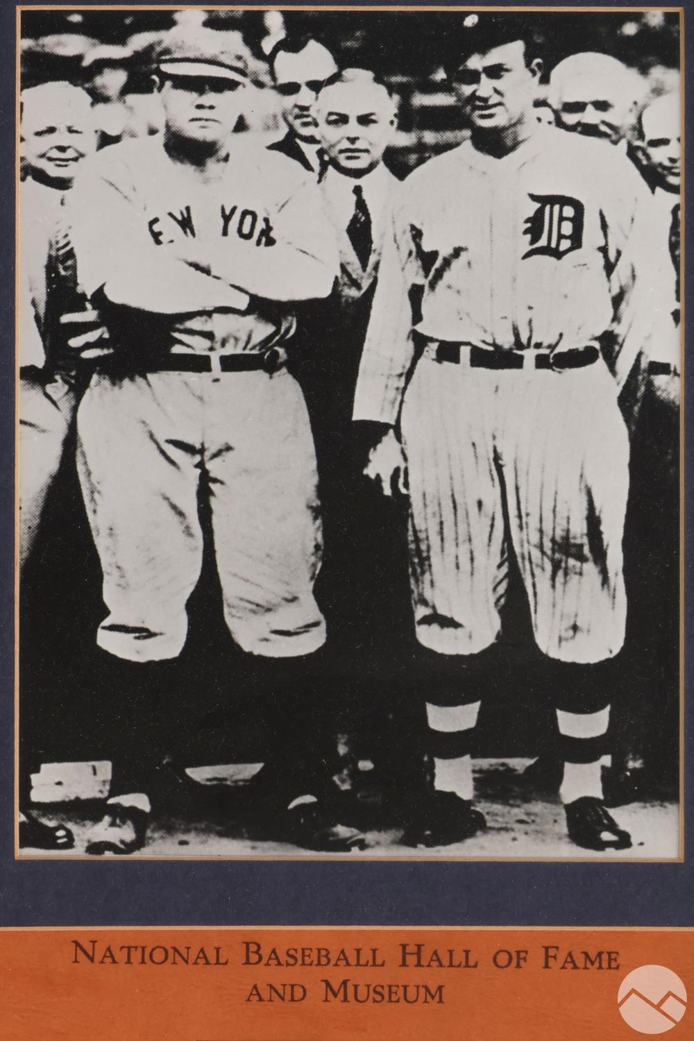 Babe Ruth | Babe Ruth and Ty Cobb standing side by side | MutualArt