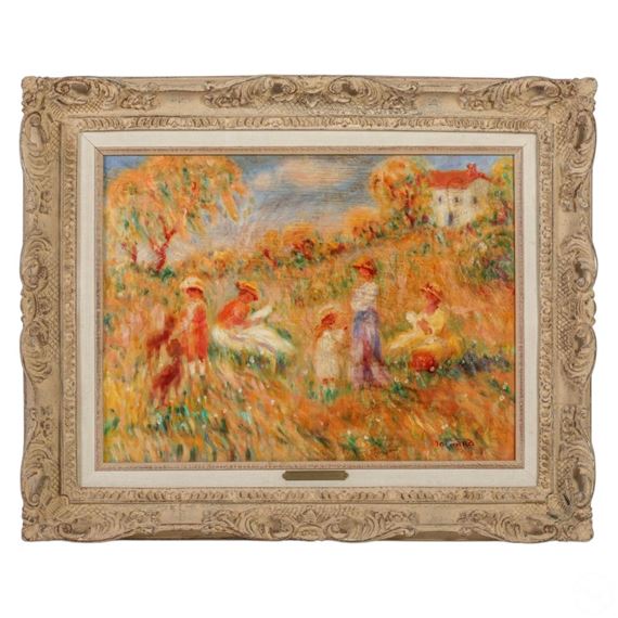 Maurice Monnard | Garden scene with young girls | MutualArt
