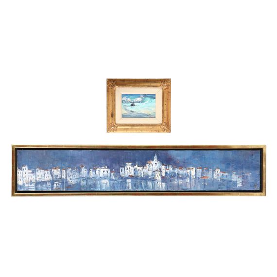 Beverly Fettig | Two Palette Knife Waterscapes | MutualArt