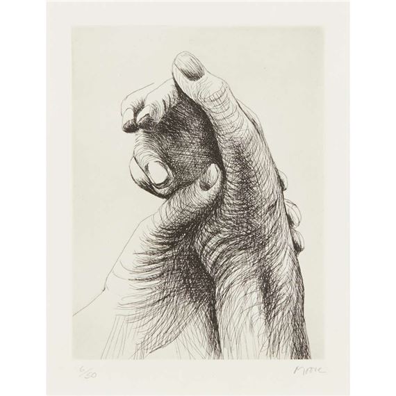Henry Moore | THE ARTIST'S HAND IV - 1979 | MutualArt