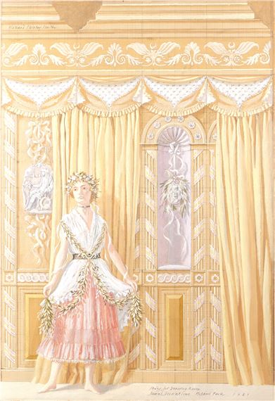 Richard Shirley Smith | Study For Dressing Room Mural decorations ...