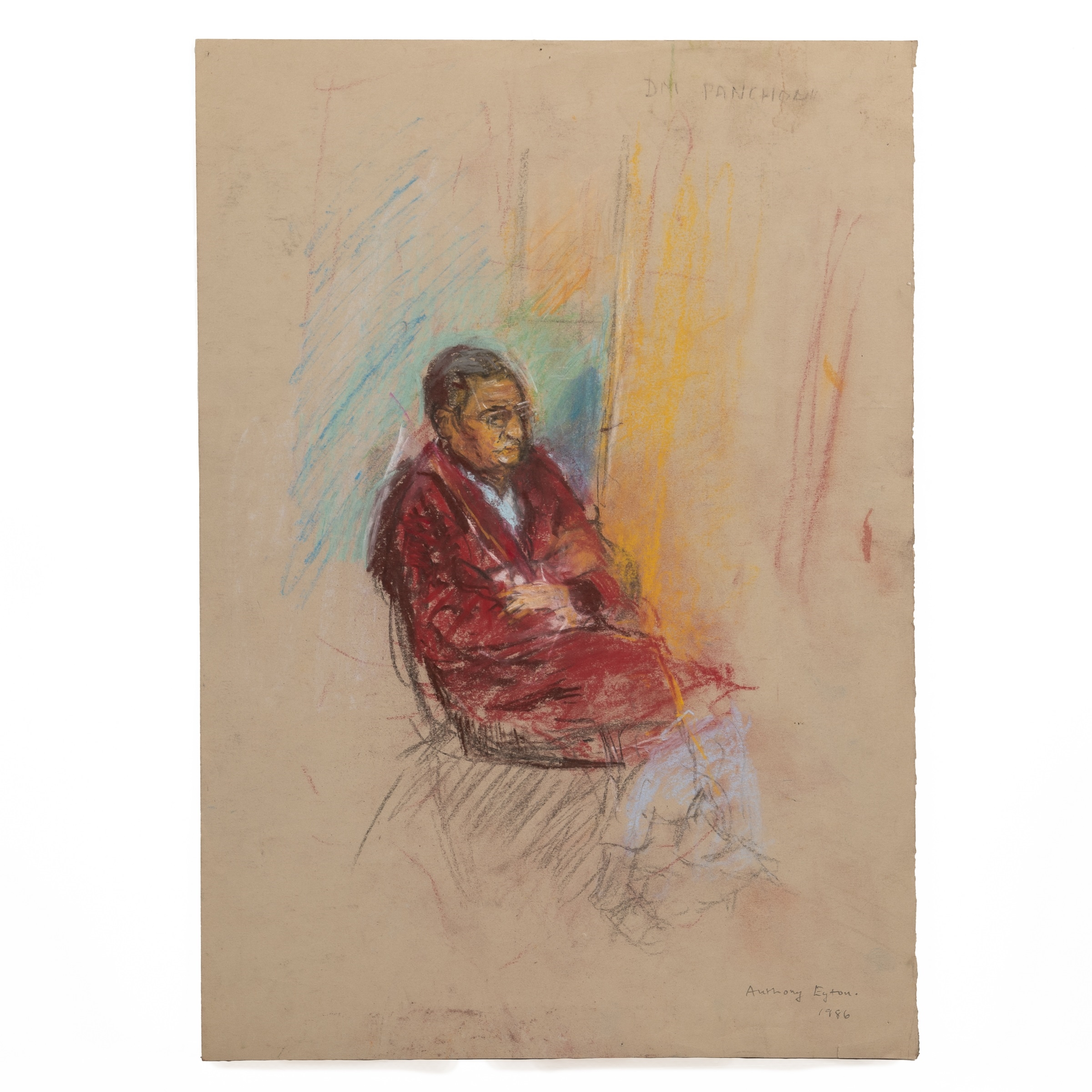 Anthony Eyton | Seated figure in a gown (1986) | MutualArt
