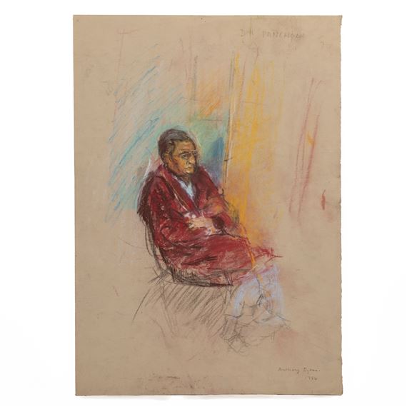 Anthony Eyton | Seated figure in a gown (1986) | MutualArt