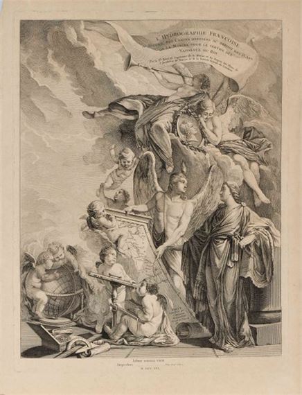 Jacques Nicolas Bellin | Frontispiece to French Hydrography by Jacques ...