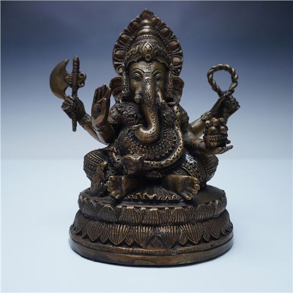 Ganesha | Bronze Ganesha Statue, Ornate Multi-Armed Form (20th Century ...