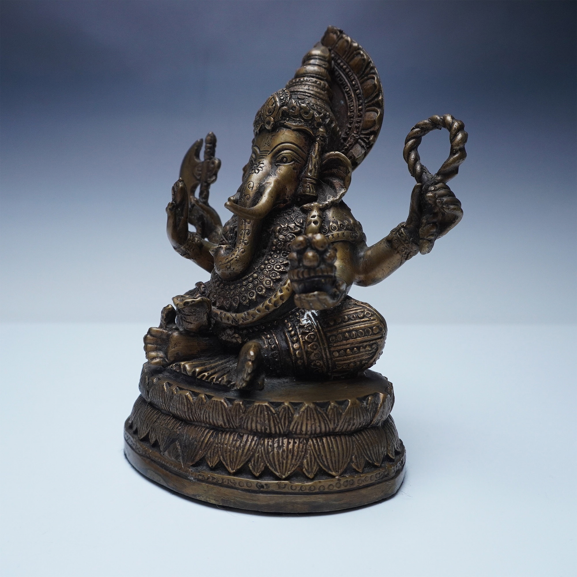 Ganesha | Bronze Ganesha Statue, Ornate Multi-Armed Form (20th Century ...