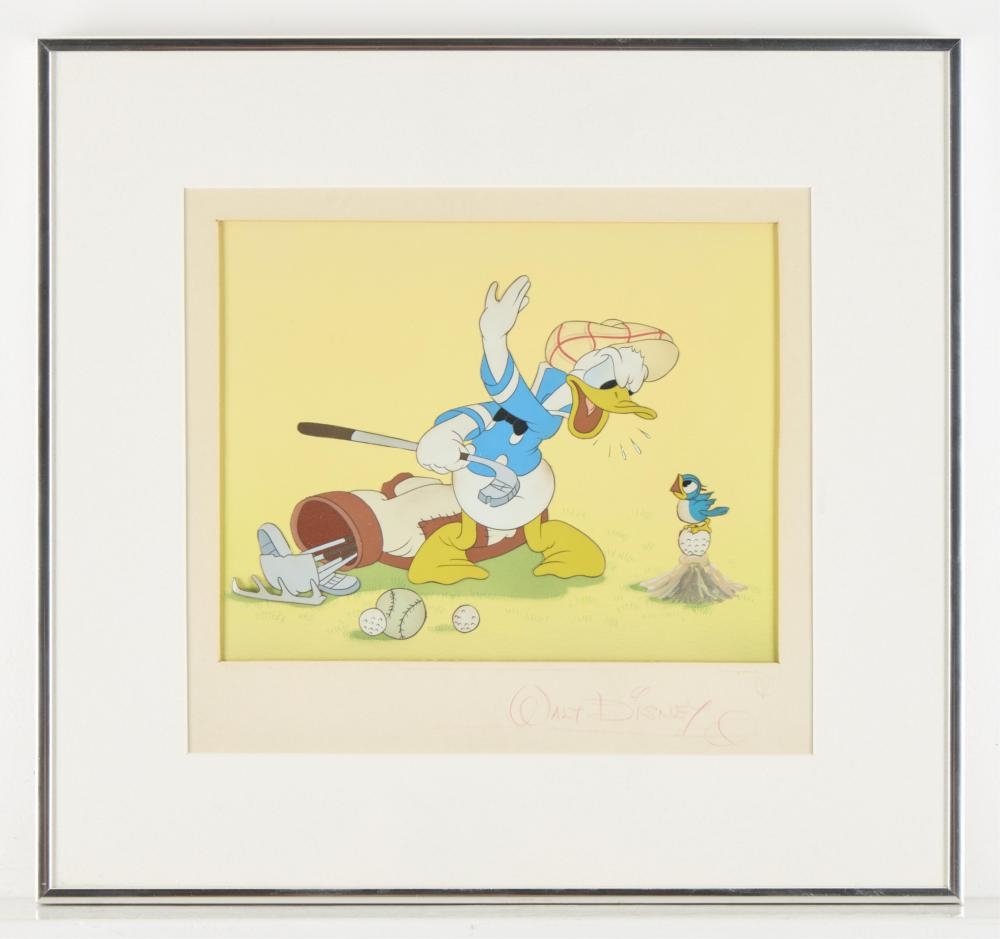 Celluloid Drawing | Walt Disney Signed Donald Duck Animation Cel Photo ...
