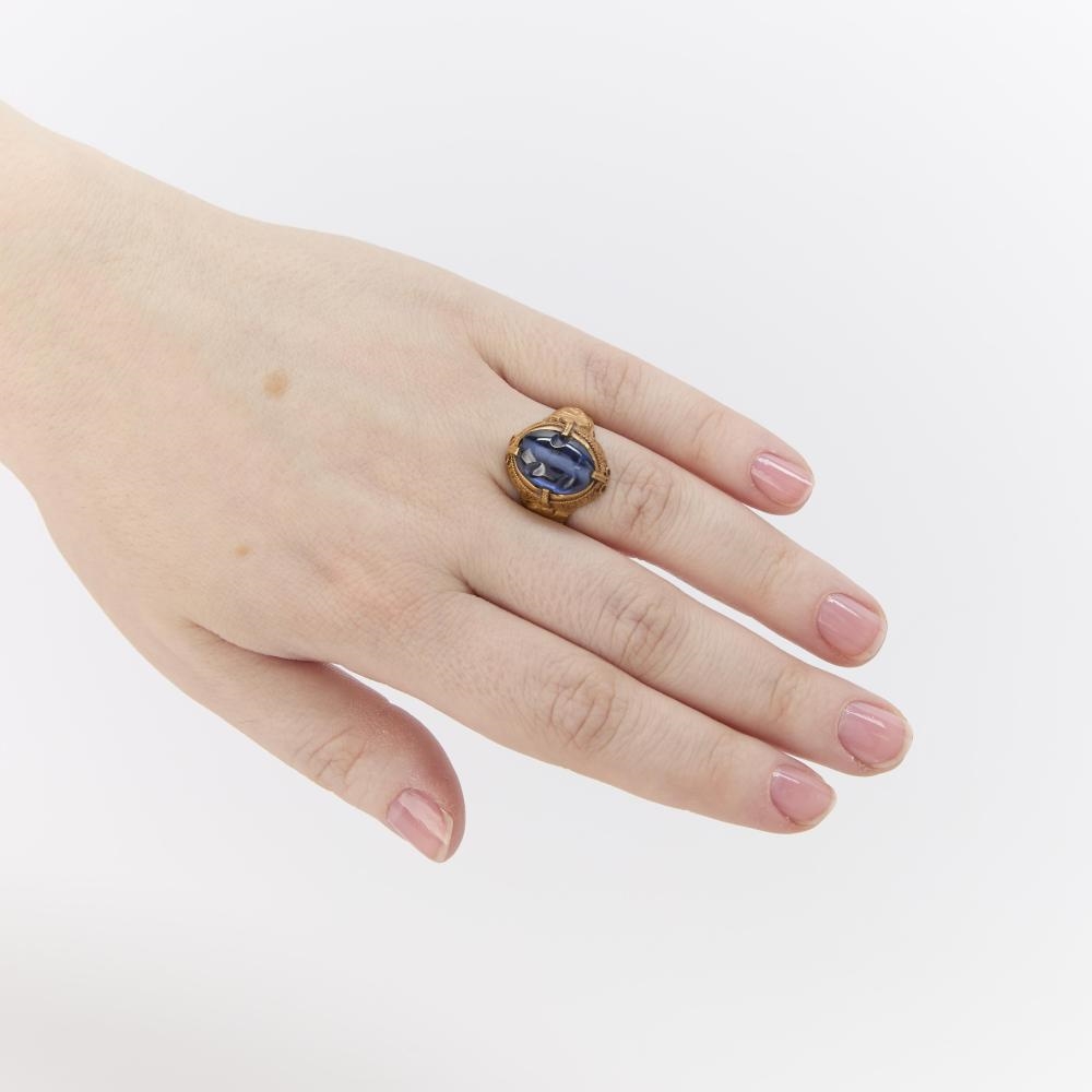 Roman School, 17th Century | 22k Yellow Gold Ring w/ Ancient Roman ...