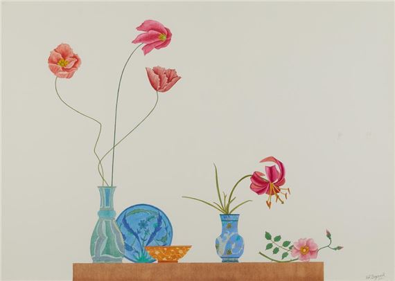 Ed Baynard | Ed Baynard Flower Watercolor Painting 2001 (2001) | MutualArt
