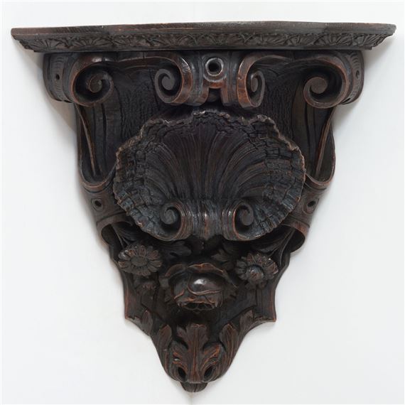 George | George II Carved Oak Corner Wall Bracket | MutualArt