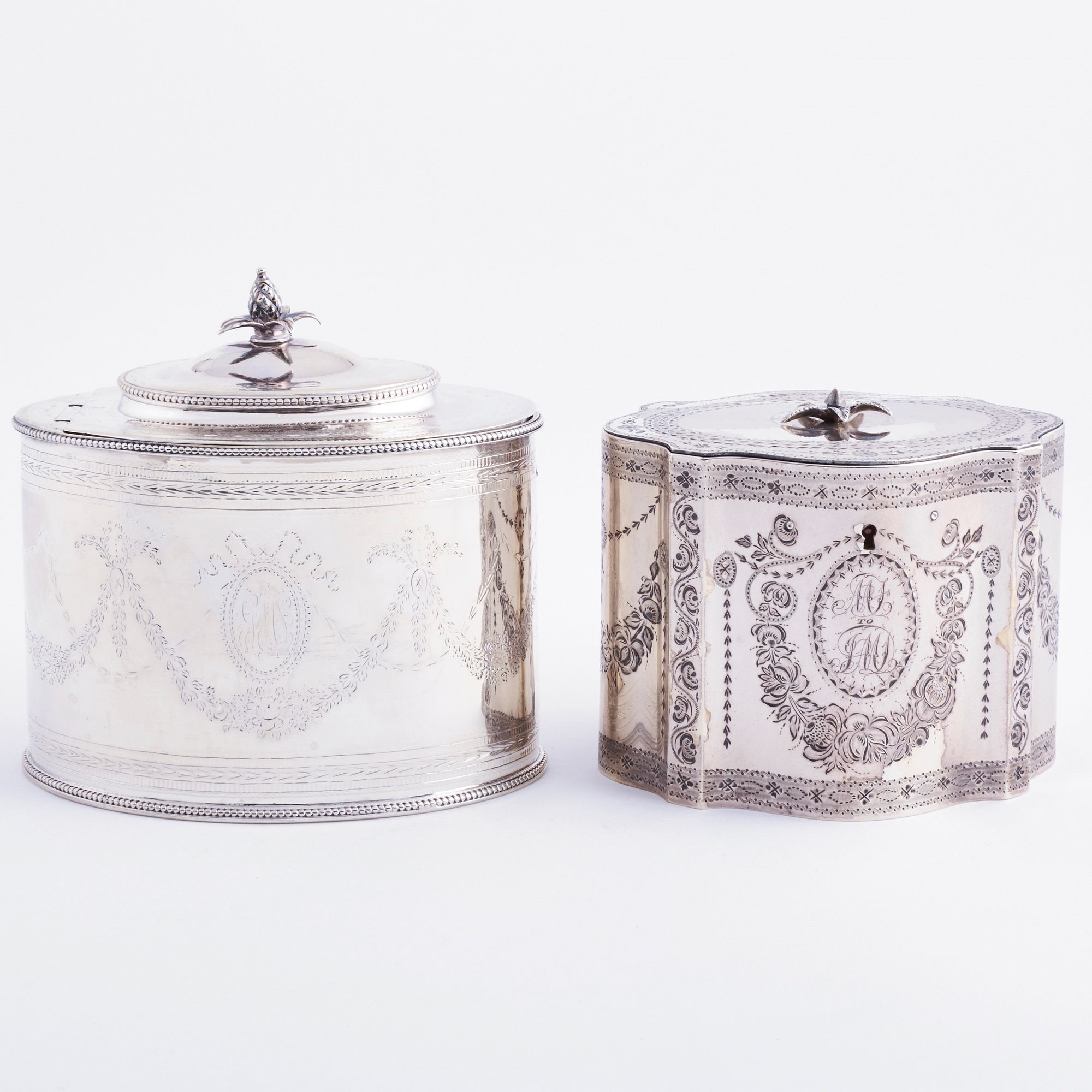 George | Two George III Silver Tea Caddies (1782) | MutualArt