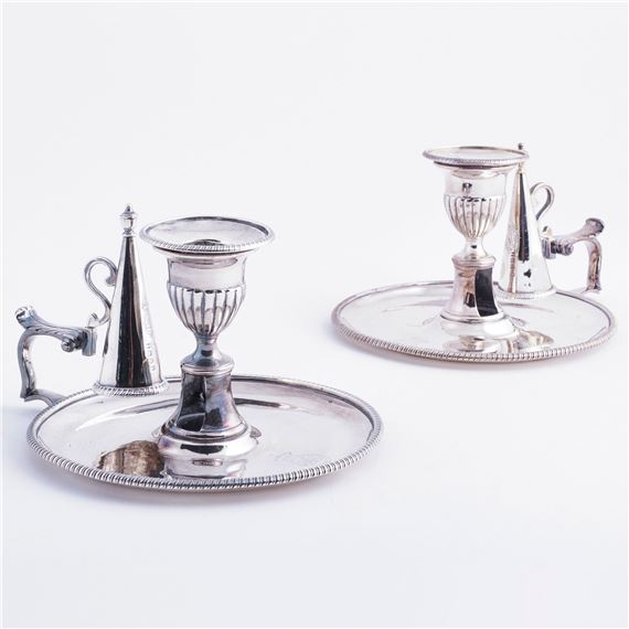 George | Pair of George III Silver Chamber Candlesticks (1804) | MutualArt