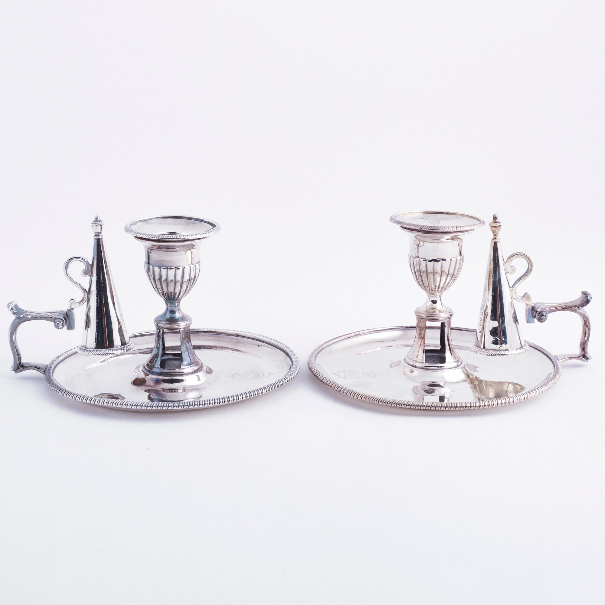 George | Pair of George III Silver Chamber Candlesticks (1804) | MutualArt