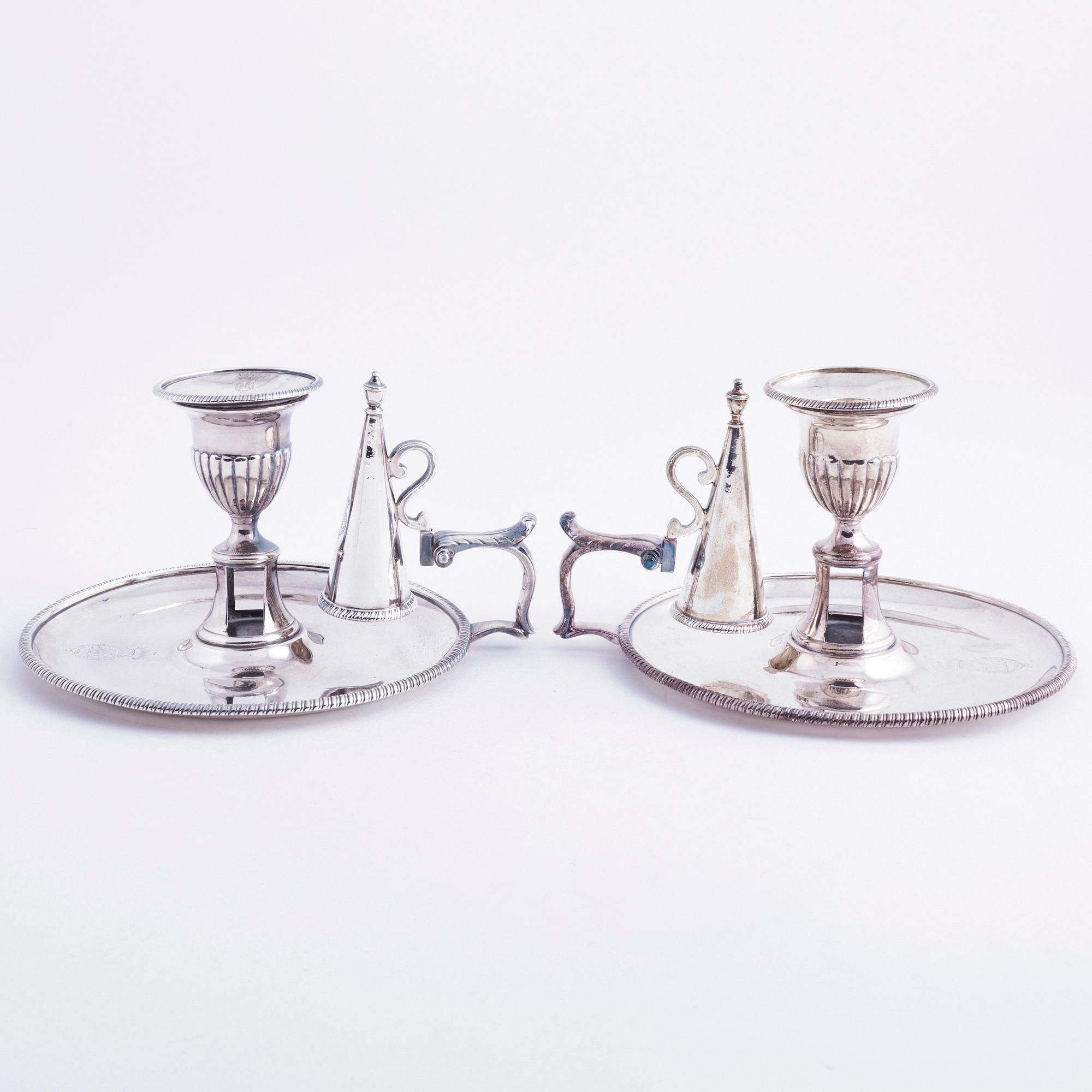 George | Pair of George III Silver Chamber Candlesticks (1804) | MutualArt