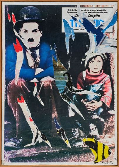 Mimmo Rotella | Charlie Chaplin | MutualArt