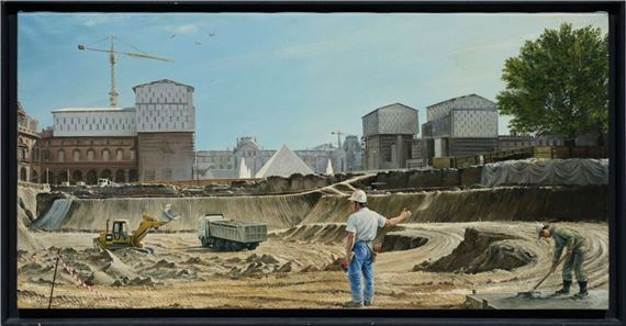 Bruno Schmeltz | Le chantier du grand Louvre (2005) | MutualArt