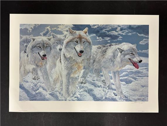 John Seerey-Lester | Night Run - Arctic Wolves | MutualArt