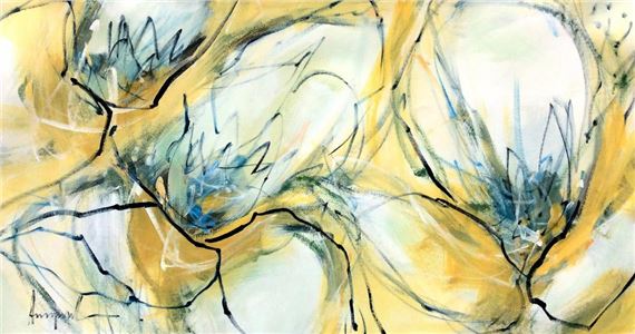 Angela Maritz | Angela Maritz Original Painting Just Bloomed 48 x 24 ...