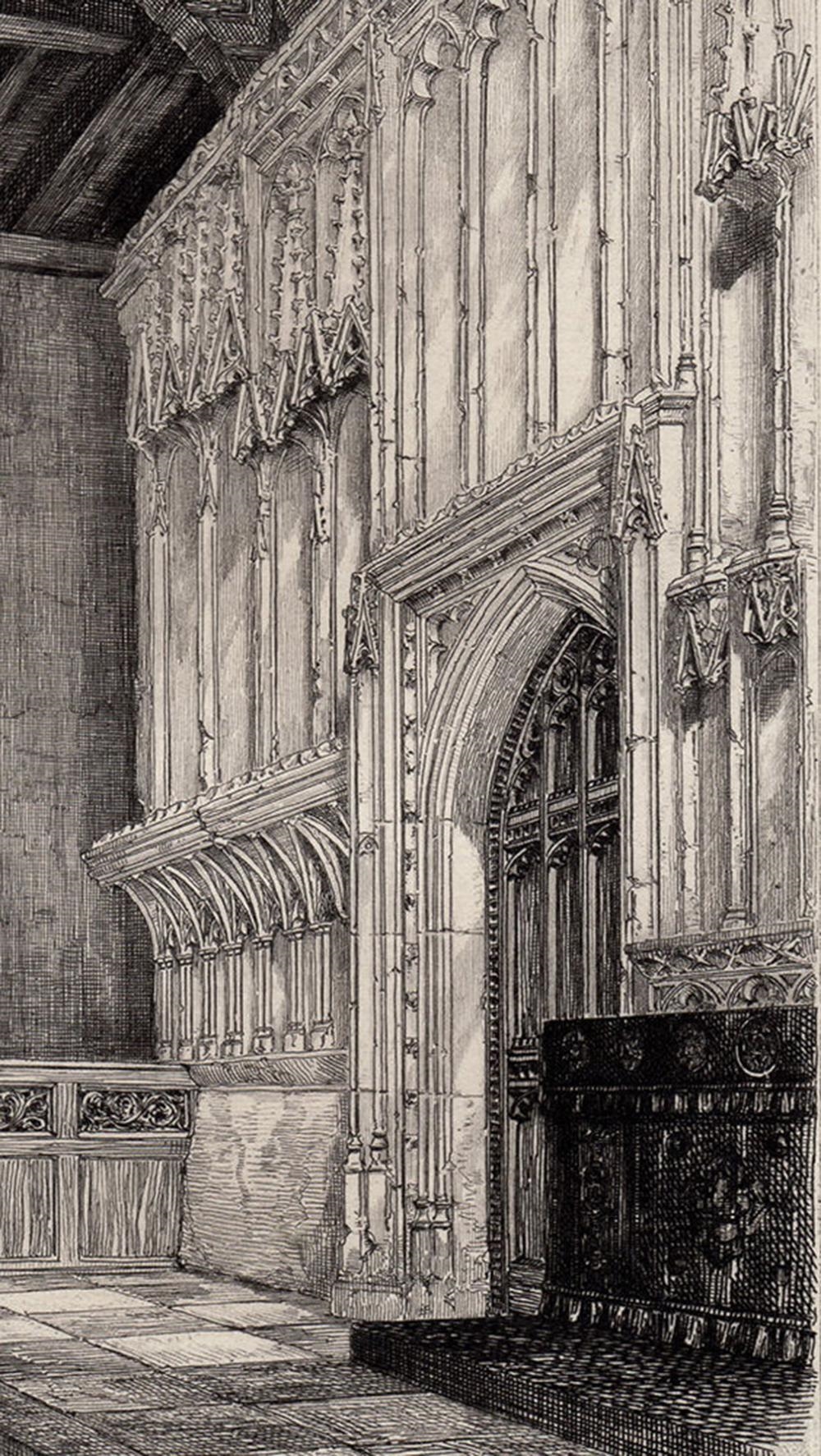 Robert Kent Thomas | St Cuthbert's Screen in St Albans Abbey | MutualArt