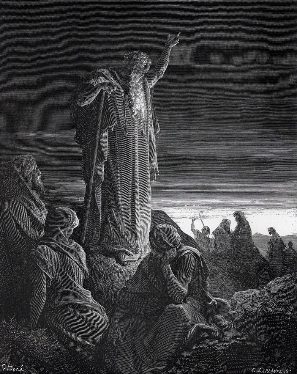 Gustave Doré | 1800s Gustave DORE Biblical Woodcut Ezekiel Prophesying ...