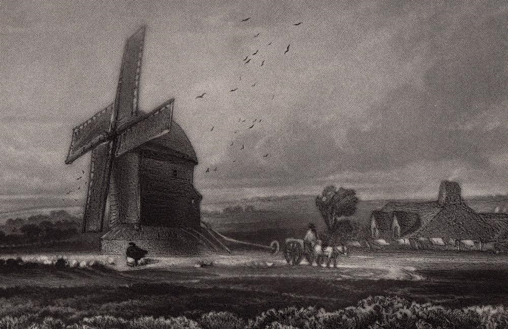 David Cox Sr. | David Cox Landscape with Windmill 1886 engraving ...