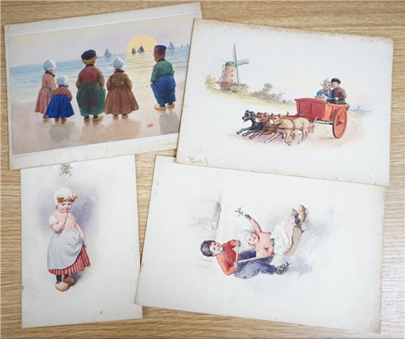 Charles Thomas Howard | a set of four original watercolours for ...