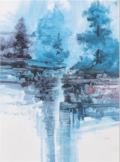 Michael Atkinson | HORSES AT A RIVER | MutualArt