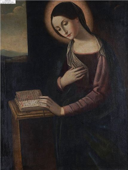 North Italian School, 17th Century | The Virgin Mary reading | MutualArt
