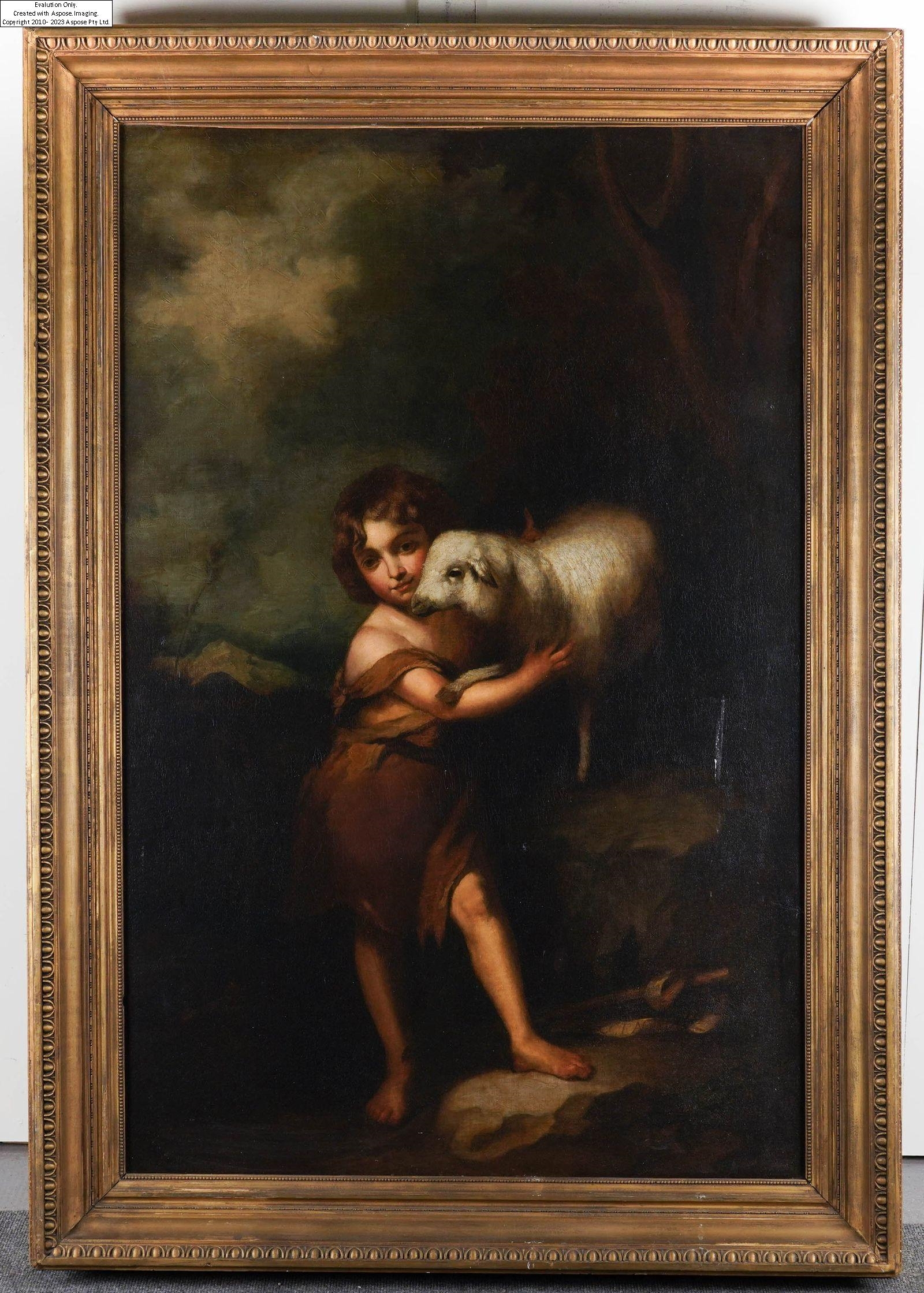 Bartolomé Estebán‏ Murillo | St John the Baptist with a Lamb | MutualArt