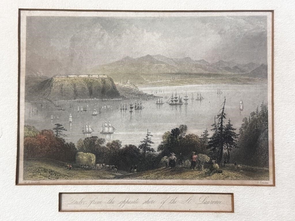 William Henry Bartlett | W.H BARTLETT COLORED ENGRAVING - QUEBEC ...