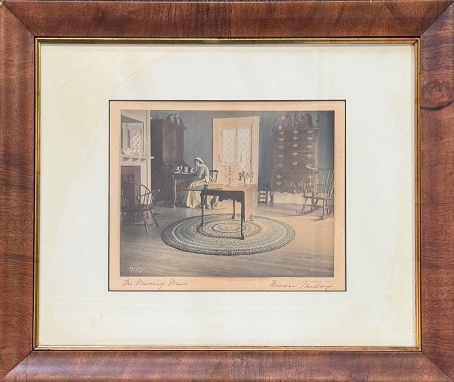 Wallace Nutting | RARE WALLACE NUTTING INTERIOR HAND TINTED PHOTOGRA | MutualArt