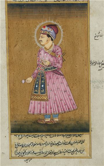 Indian School | Dibujo colonial India Mughal tinta y acuarela de ...