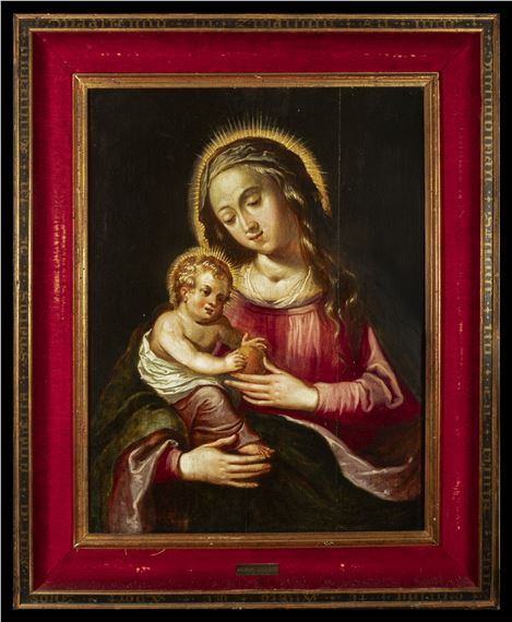 Italian School, 17th Century | Escuela Italiana del siglo XVII - Virgen con el Niño | MutualArt