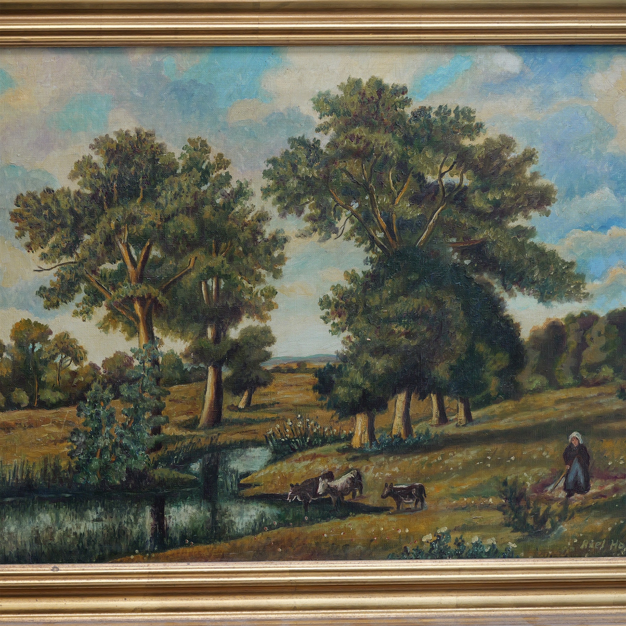Axel Holm | Axel Holm, Antique Original Oil on Canvas, Signed (Circa ...