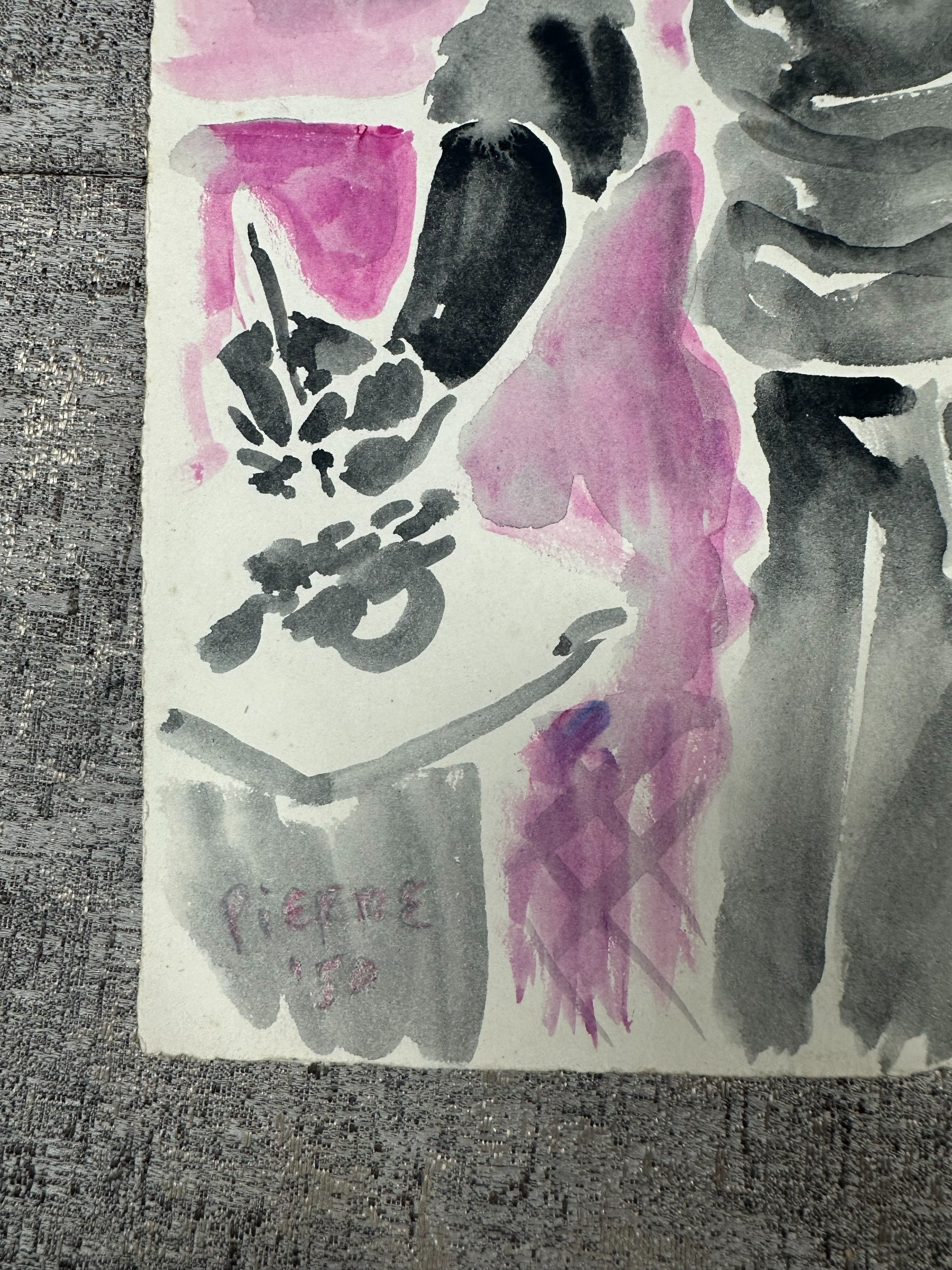 Peter Samuelson | Watercolor Painting- Artist's full-length self ...