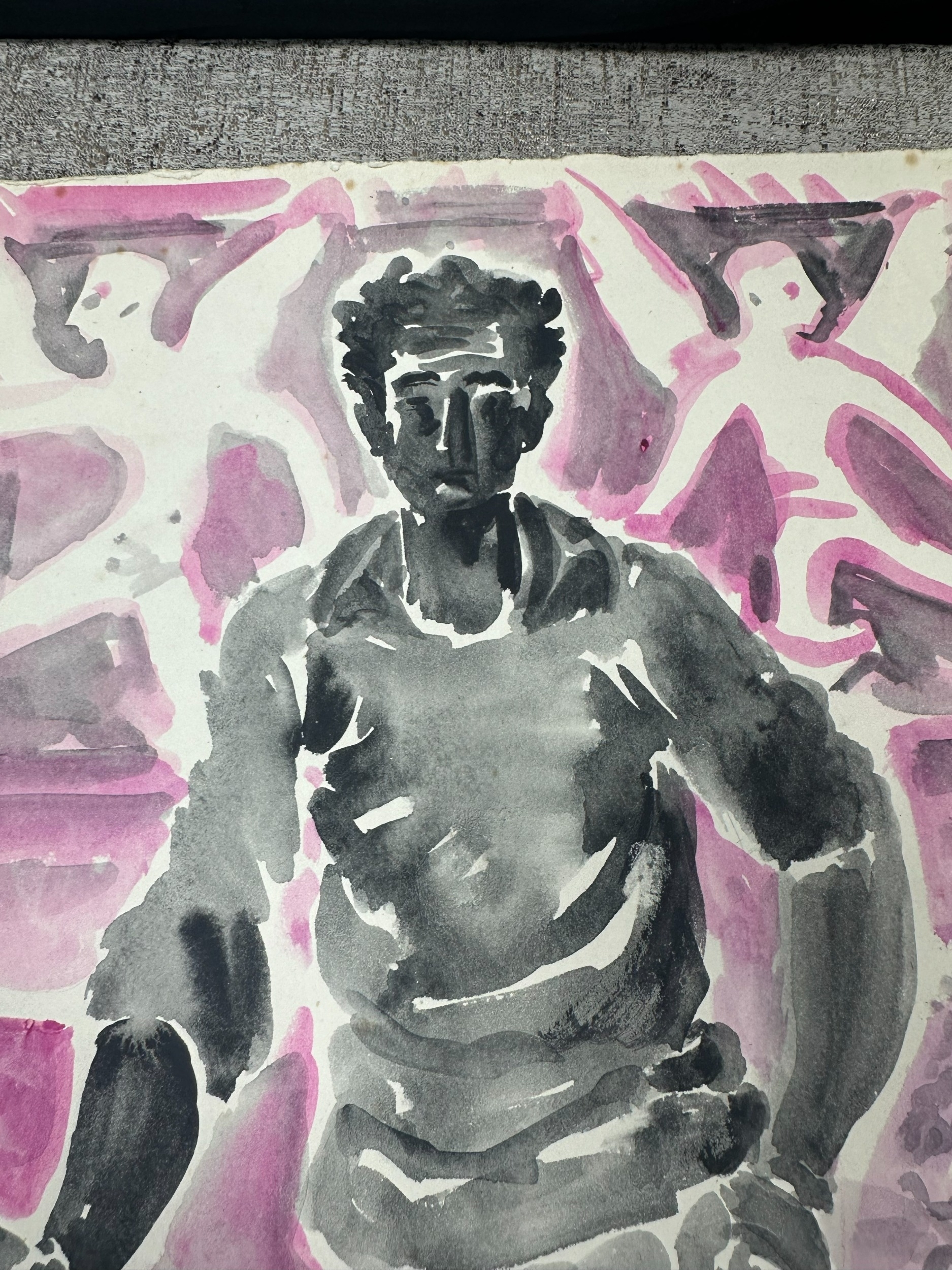 Peter Samuelson | Watercolor Painting- Artist's full-length self ...
