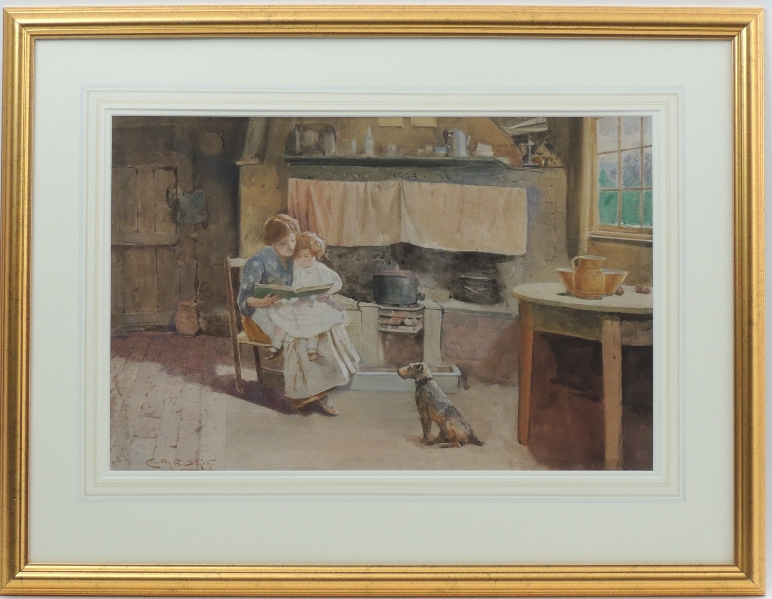 Carleton Alfred Smith | Story on mother's lap | MutualArt