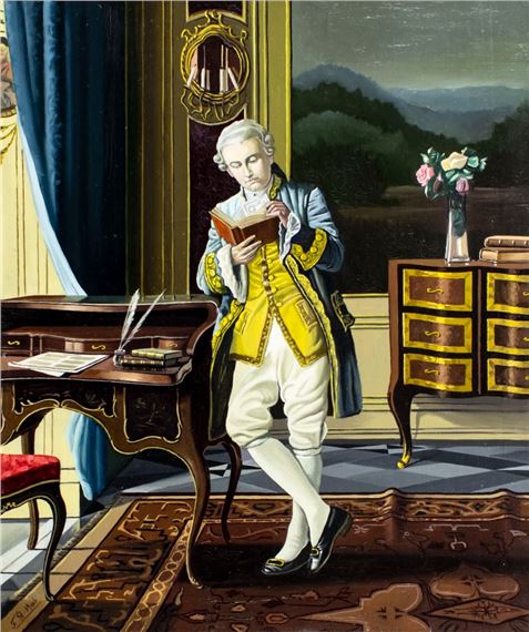 F. G. Manti (european, 20 Century) | Gentleman Reading Book | MutualArt