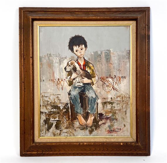 Bernard Locca | PORTRAIT OF A BOY O/C (1958) | MutualArt