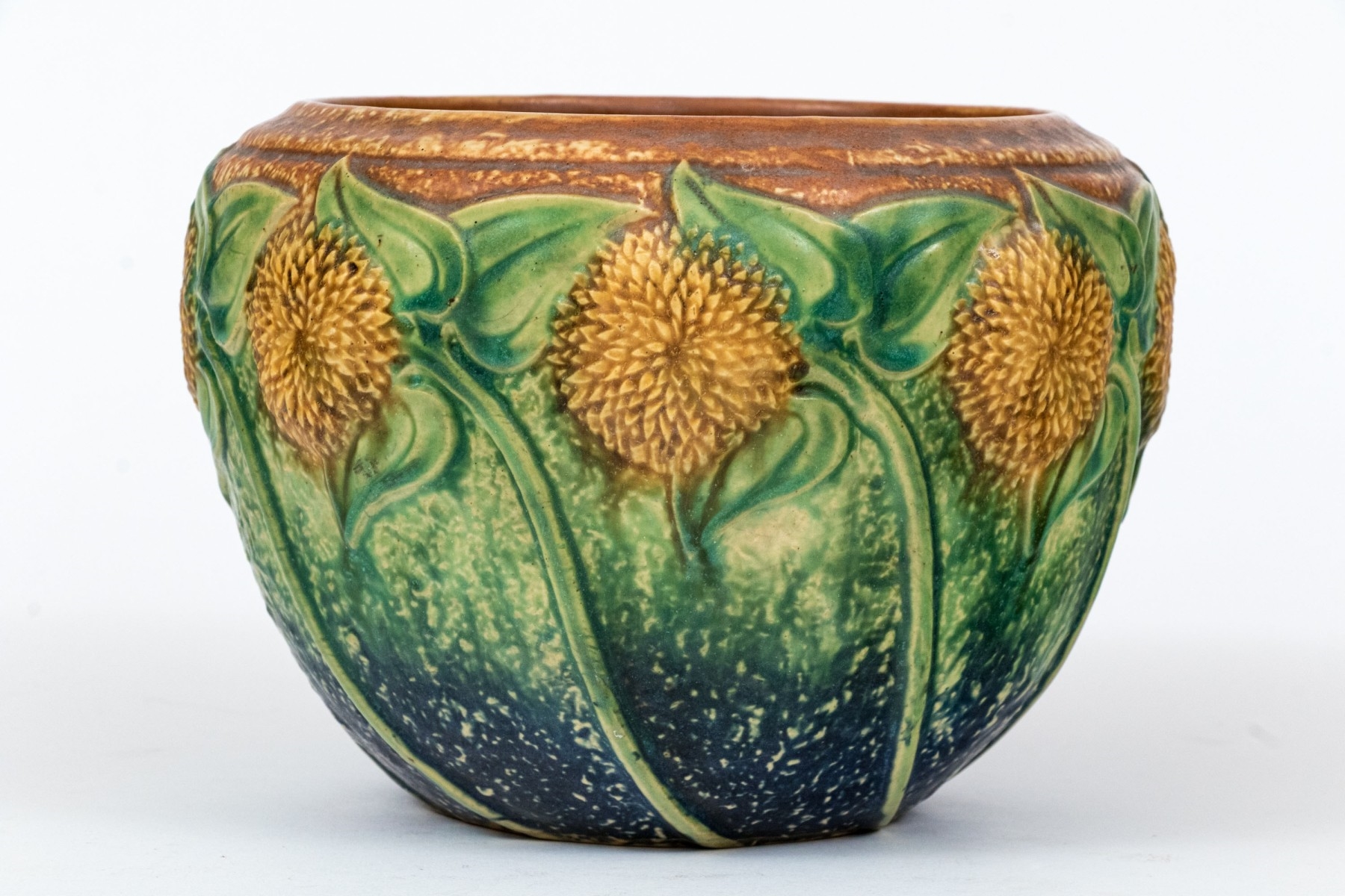 Roseville | Roseville Pottery Sunflower Jardiniere | MutualArt