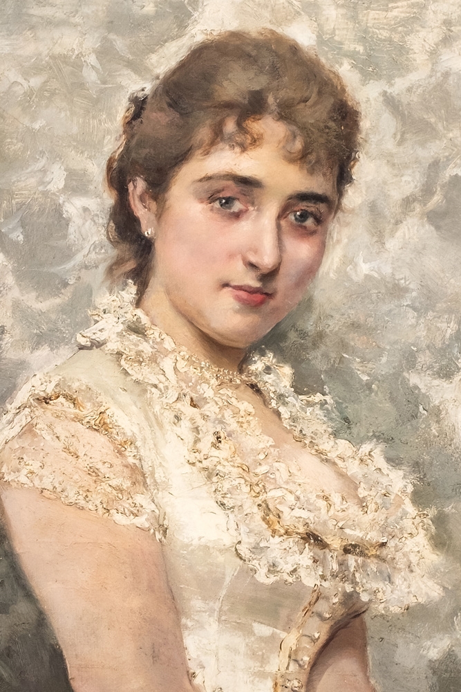 Juan Luna y Novicio | Portrait of Irene della Rocca (1884) | MutualArt